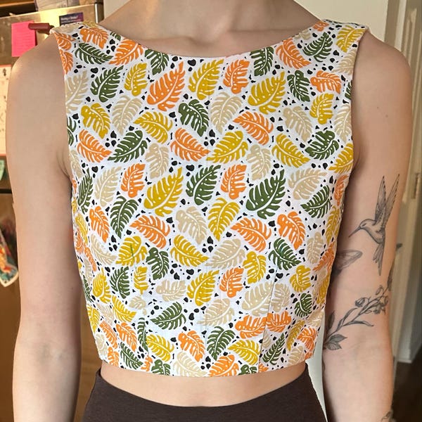 Open Back Top Sewing Pattern - XS-XXXL - PDF Instant Download - Women's ...
