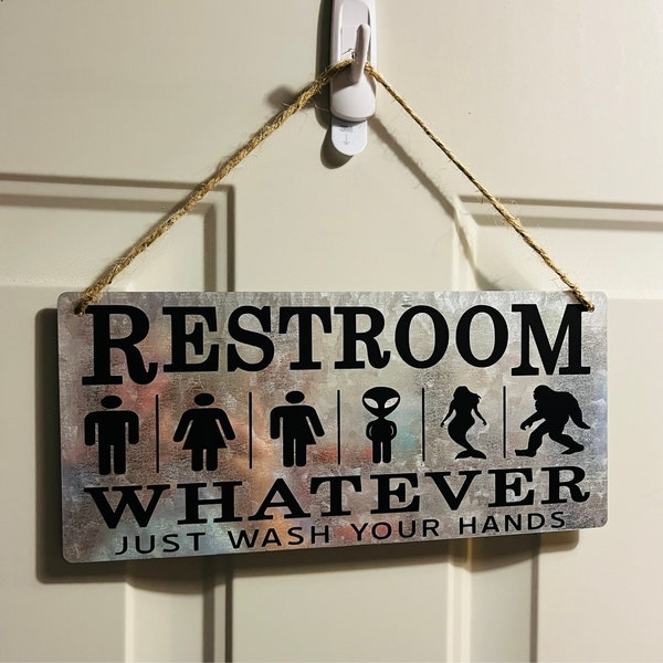Funny Restroom Sign SVG, Whatever Just Wash Your Hands SVG, Toilet ...