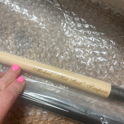 Two Piece Red and Blue Details With Wrap Pool Cue Stick With Custom ...