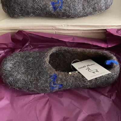 Scandinavian Felt Felted Wool Slippers for Women / Wool Clogs / Boiled ...