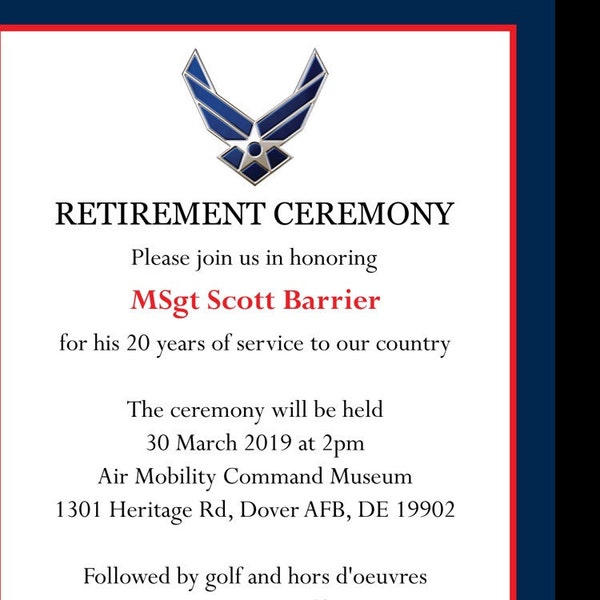 Army Promotion Ceremony Invitation, Printable Army Promotion Invitation ...