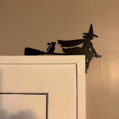 Halloween Door Corner Sign, Witch Halloween Decor, Halloween Witch Sign ...