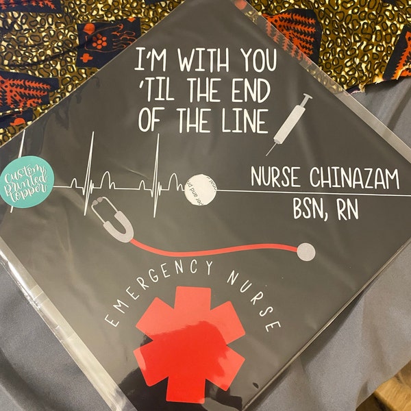 Custom "in Case of Emergency" Graduation Cap Topper, Nursing Graduation ...