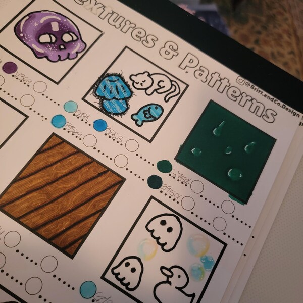 Alcohol Markers Practice Page Printable Coloring Practice Instant ...