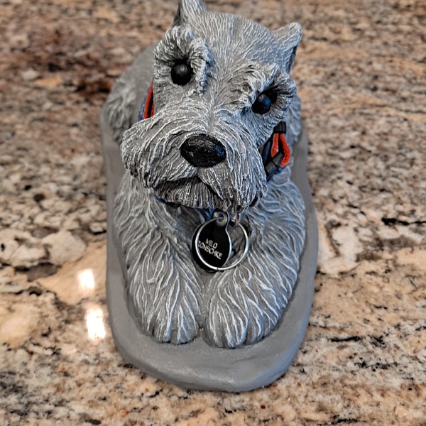 Schnauzer Statue, Schnauzer Dogs, Concrete Dog Statue, Cement Dog ...