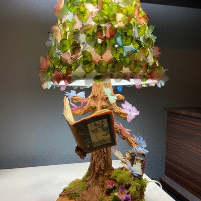 Happy Forest Tree Nursery Lamp - Etsy
