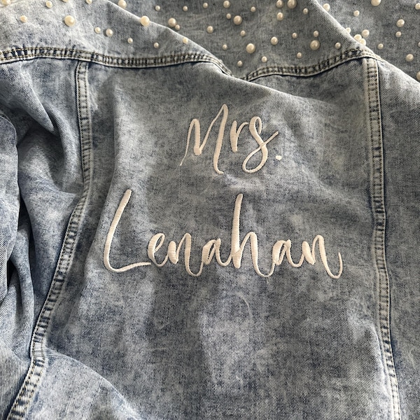 Embroidered Bride Denim Jacket, Bride Jean Jacket, Future Mrs Jacket ...
