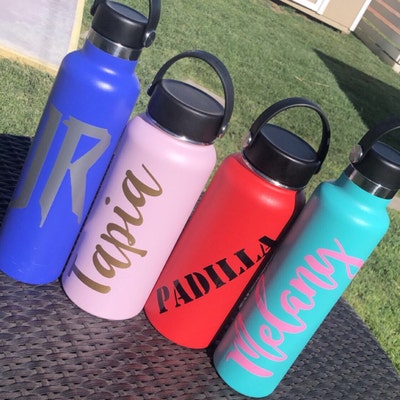 Custom Name Vinyl Decal for Flask Water Bottle - Etsy