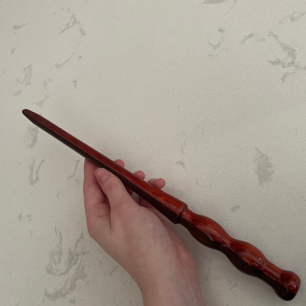 Handmade White Oak and Purpleheart Wood Wand | Handcrafted Magic Wand ...