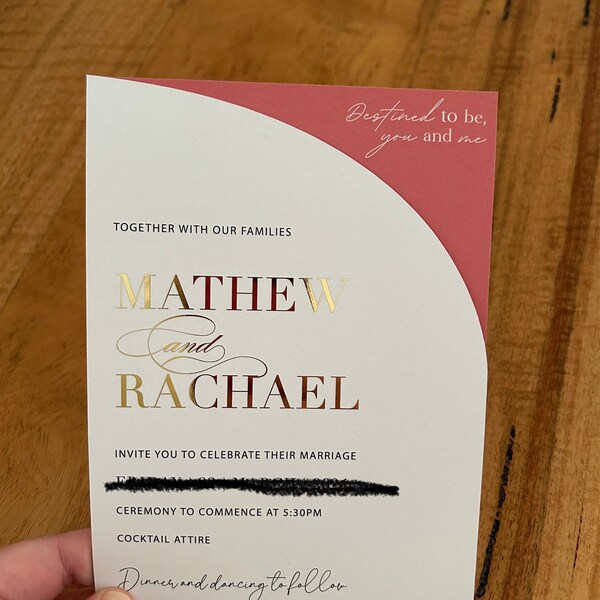 Pink Bridal Shower Wave Wedding Menu Printed Wavy Oval Shaped Wedding ...