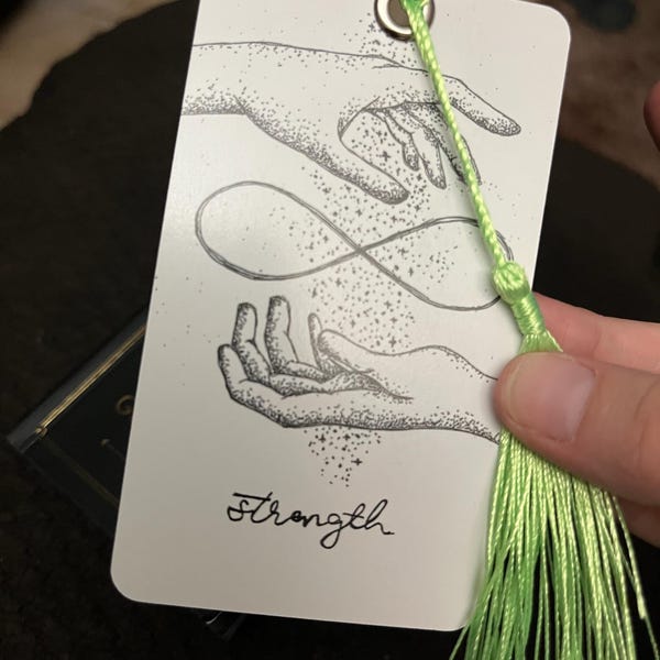 Intuitively Chosen Tarot and Oracle Card Bookmark | Bookish Reader Gift ...