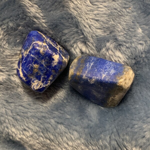 LAPIS LAZULI (PREMIUM Grade A Natural) Tumbled Polished Blue Crystals ...