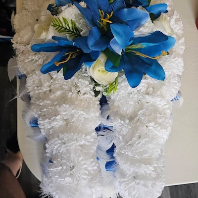 LGBT PRIDE FLAG Rainbow Funeral Memorial Tribute Artificial Flowers ...
