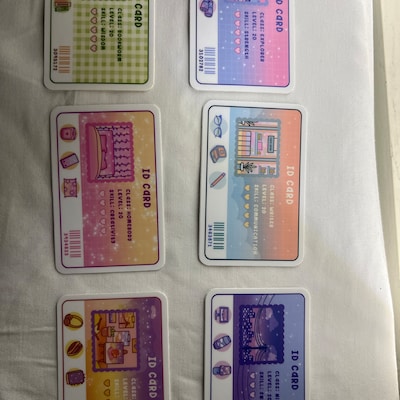 ID Card Aesthetic Vinyl Sticker Waterproof, Waterbottle, Kawaii ...