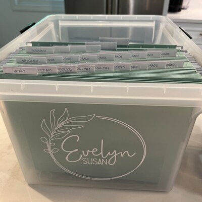 Kids File Box , Milestone Tote , Memory Box , Organization School Box ...