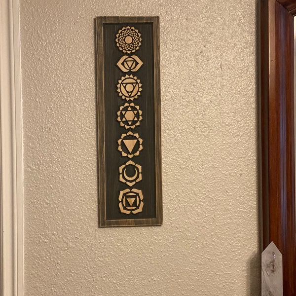 Chakras Wood Carving, Chakra Sign, Chakra Symbols, Meditation, Reiki ...