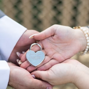 Engraved Heart Love Lock With Key Travel Bridge Love Locks for ...