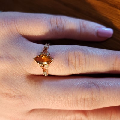 Vintage Rhodium Black Pear Alexandrite Engagement Ring Set - Etsy