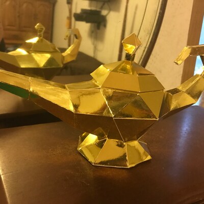 DIY Genie Lamp,genie Papercraft,lamp Papercraft,3d Papercraft Templates ...