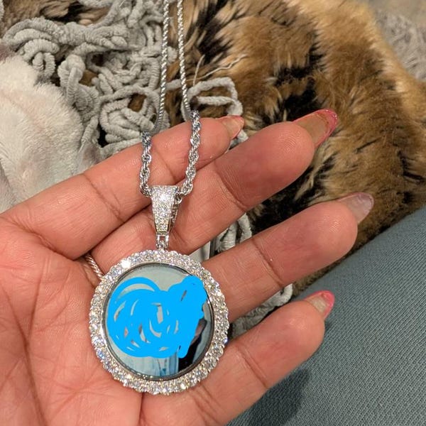 Customize Gold Round Memory Photo Pendant Necklace | Personalized ...