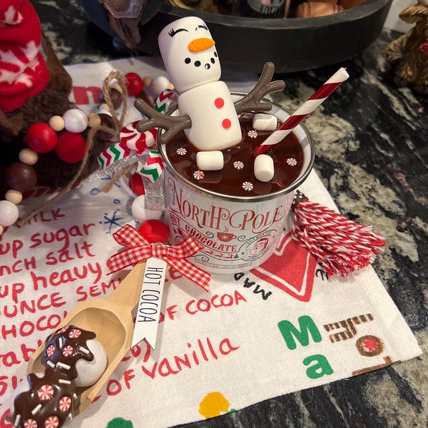 Faux Hot Chocolate Mug: Christmas Tiered Tray Decor - Etsy
