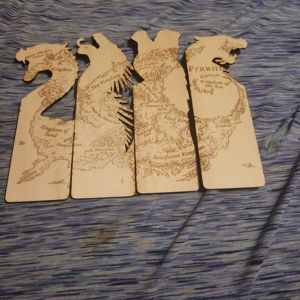 3D Wood Engraved Map of Pantala Wings of Fire Map - Etsy