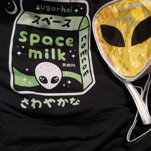 Pastel Goth Alien Space Hoodies, Cute Clothes, Hooded Sweatshirt ...
