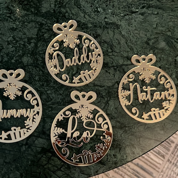 Custom Christmas Baubles With Name, CHRISTMAS Gift Tags, Christmas ...