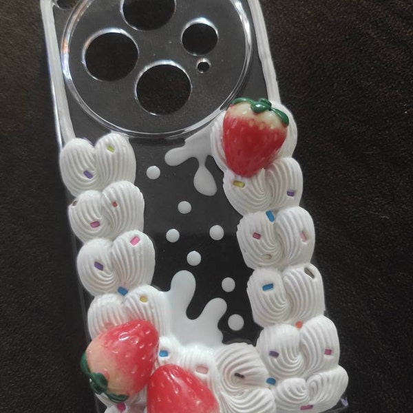 Decoden Phone Case, Strawberry Sprinkles Phone Case, Custom 3D Phone ...