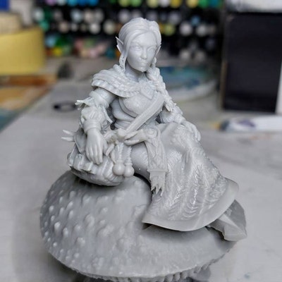 Elf Druid Miniature Wild Mage Mini Dungeons and Dragons Mini RPG ...