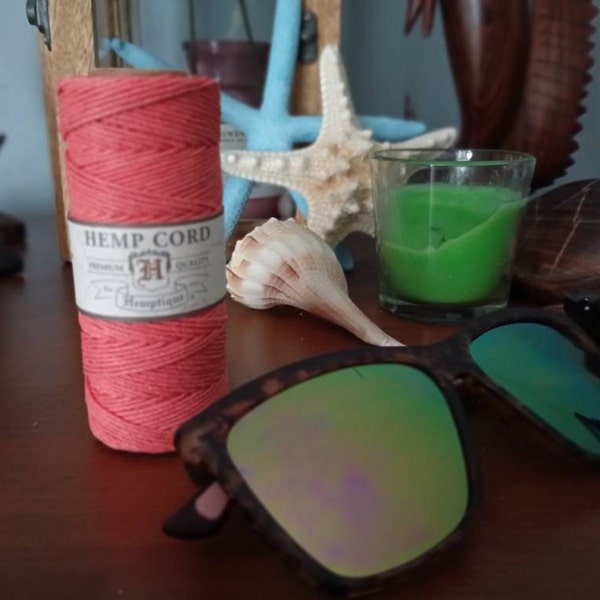 1MM Solid Polished Hemp Twine Hemptique Cord Macrame String Artisan ...