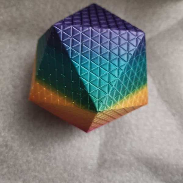 Icosahedron 3D Printed Model 20 Sided Polyhedron 4 Inch - Etsy