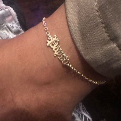 Personalized Name Bracelet or Anklet, Customized Name Bracelet/anklet ...