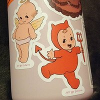 Angel and Devil Sticker Waterproof Sticker Laptop Stickers Stickers for ...