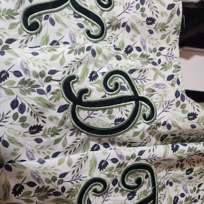 Stylish Script Applique Alphabet Letters A-Z Machine Embroidery 5 Sizes ...