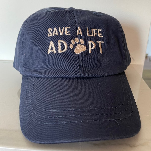 Save a Life Adopt Baseball Cap - Animal Adoption - Etsy