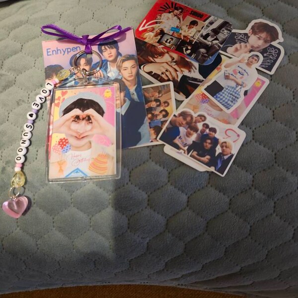 Enhypen Inspired Double Sided Bias Keychains, Happy Birthday Keychains ...