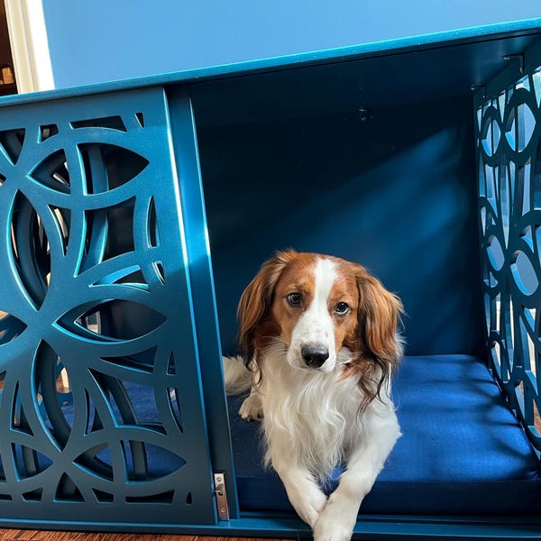 Modern Dog Crate, Dog Bed, Dog Crate, Dog Kennel, Dog House, Wood Dog ...