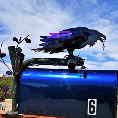 Free Shipping, Crow, Raven, Steel Sculpture, Raven Sculpture, Garden ...