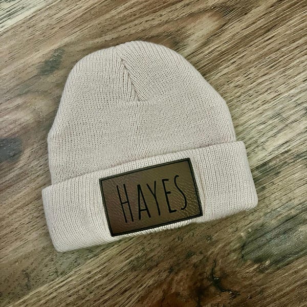 Personalize Baby Beanie With Name Custom Newborn Hat Kids Youth Child ...