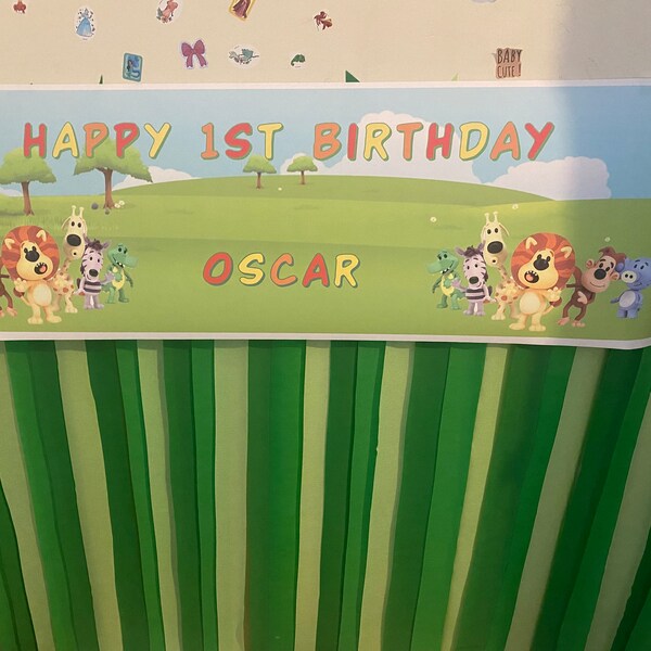 2 X Personalised Disney Frozen Elsa Birthday Banner Celebrate Boy or ...