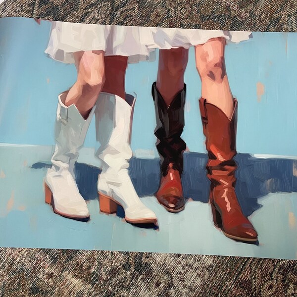 Vintage Spur Print | Western Home Decor | Antique Watercolor Painting ...