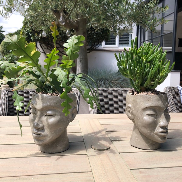 Human Face Shaped Flower Pot - Etsy