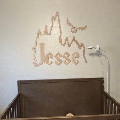Wizard Nursery Sign Baby Name Sign Wizard Custom Wood Name Sign Over ...
