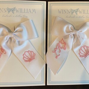 Long Tail Moon Stitch Bow | Etsy