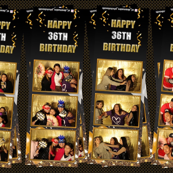 Birthday Photo Booth Template PSD, PNG, Easy 100% Editable Files 2X6 ...