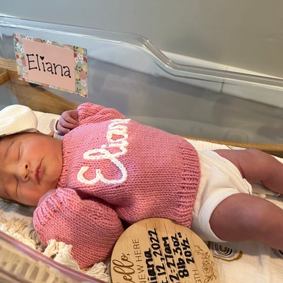 Knit Baby Jumper,baby Name Sweater , Baby Jumper, Name Sweater,baby ...