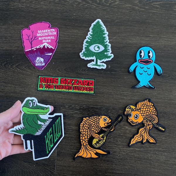 Gizzy Gator Playing Piano - King Gizzard & the Lizard Wizard Iron-on ...