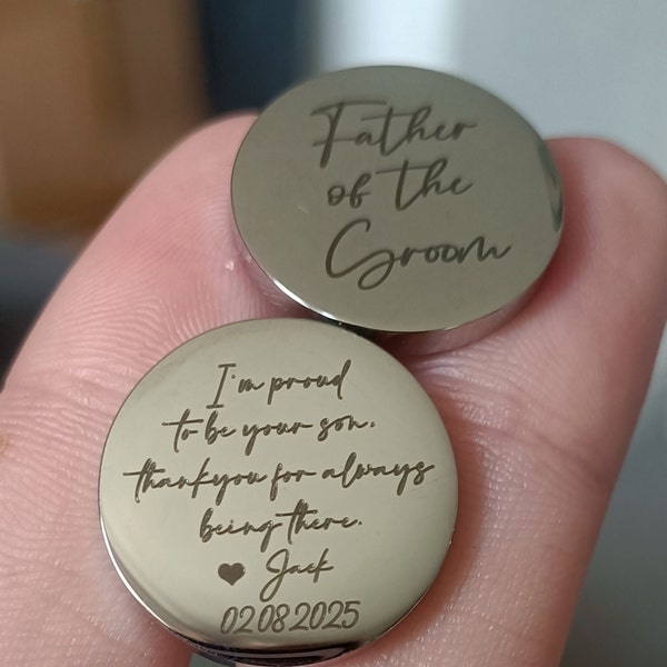 Father of the Bride Gif, Personalized Wedding Cufflinks, Father of ...