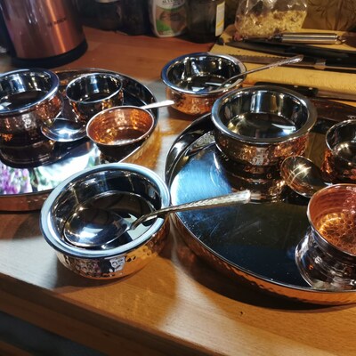 Water Matka Vessel Container Jar Tank Copper Hammered Design Filter ...